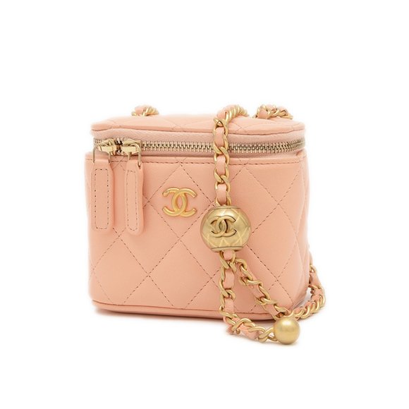 CHANEL | Bags | Chanel Classic Small Vanity Chain Shoulder Bag Pink ...